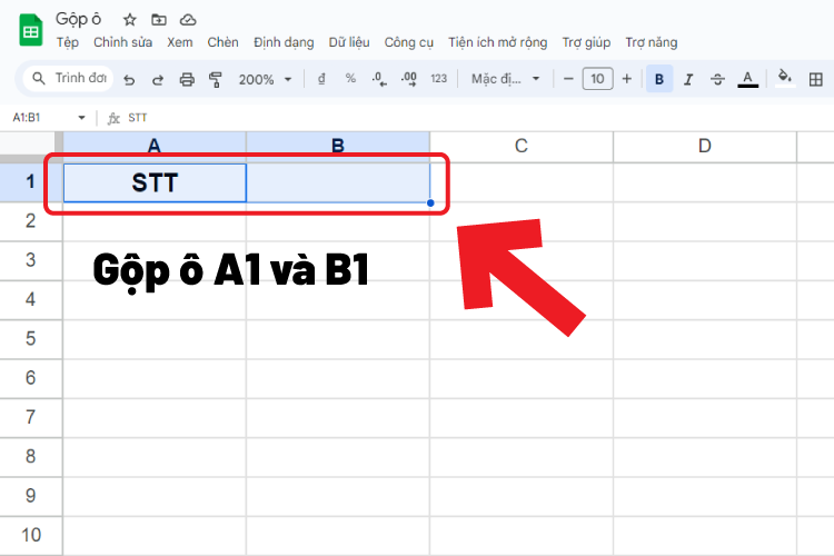 Gộp ô trong Google Sheets: Thao tác đơn giản nhưng đầy hữu ích
